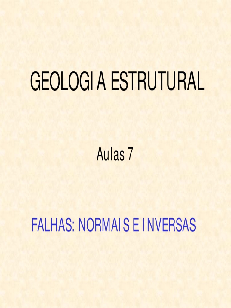Falhas Geológicas: Normais e Inversas | PDF | Ciências Sociais ...