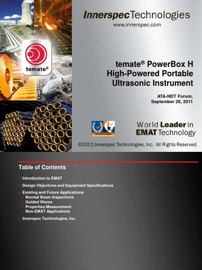 Innerspec Technologies | PDF | Ultrasound | Piezoelectricity