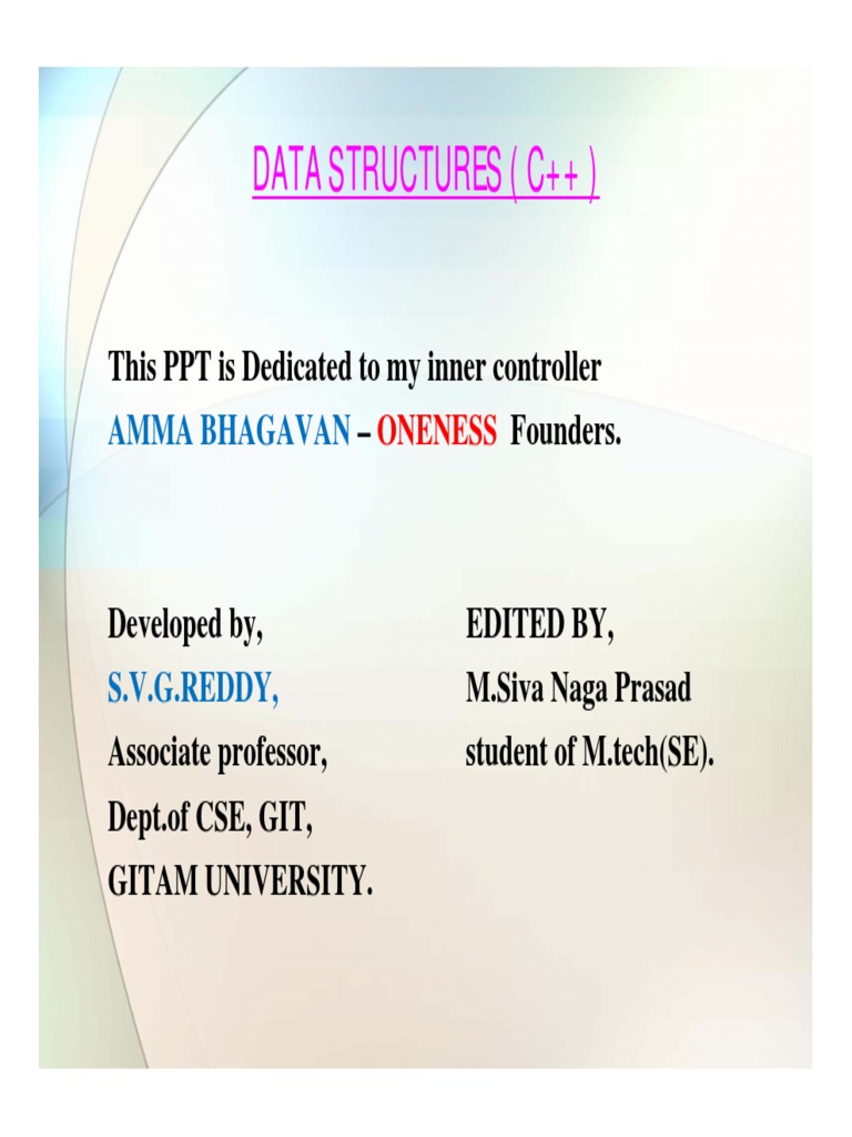 Data Structures (C++) : This PPT Is Dedicated To My Inner Controller ...