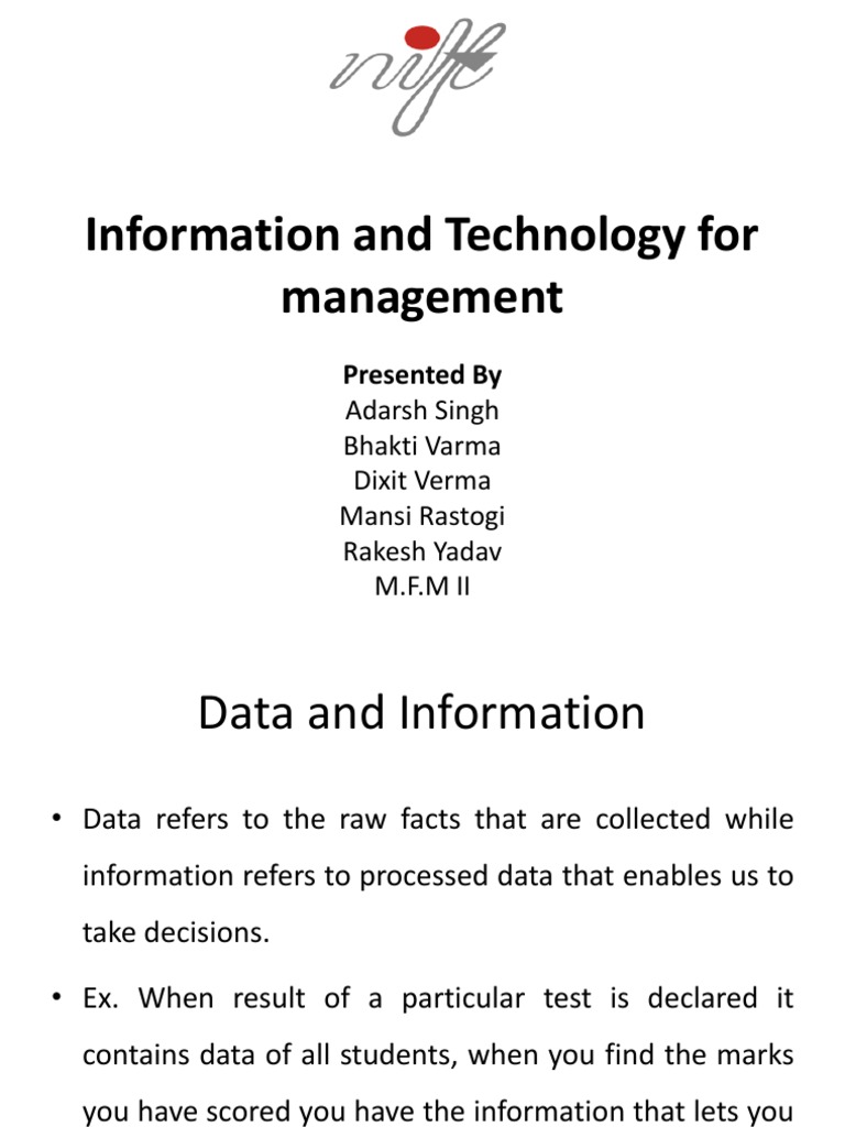 Information and Technology For Management: Presented by | PDF | Osi ...