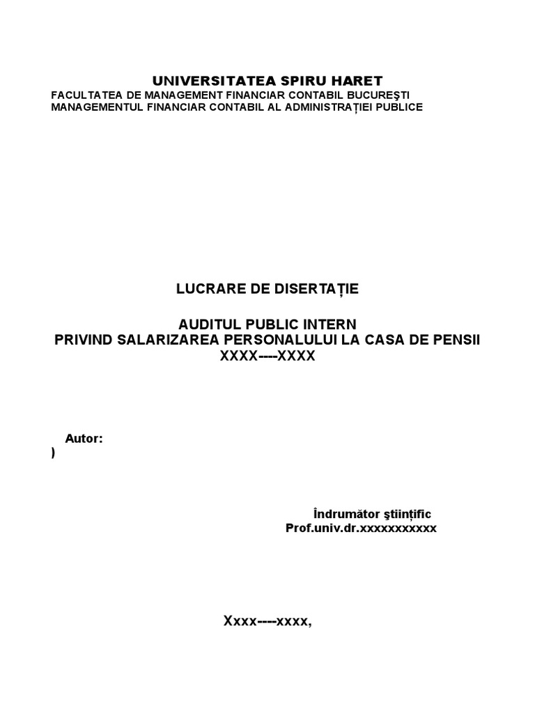 Lucrare Disertatie | PDF
