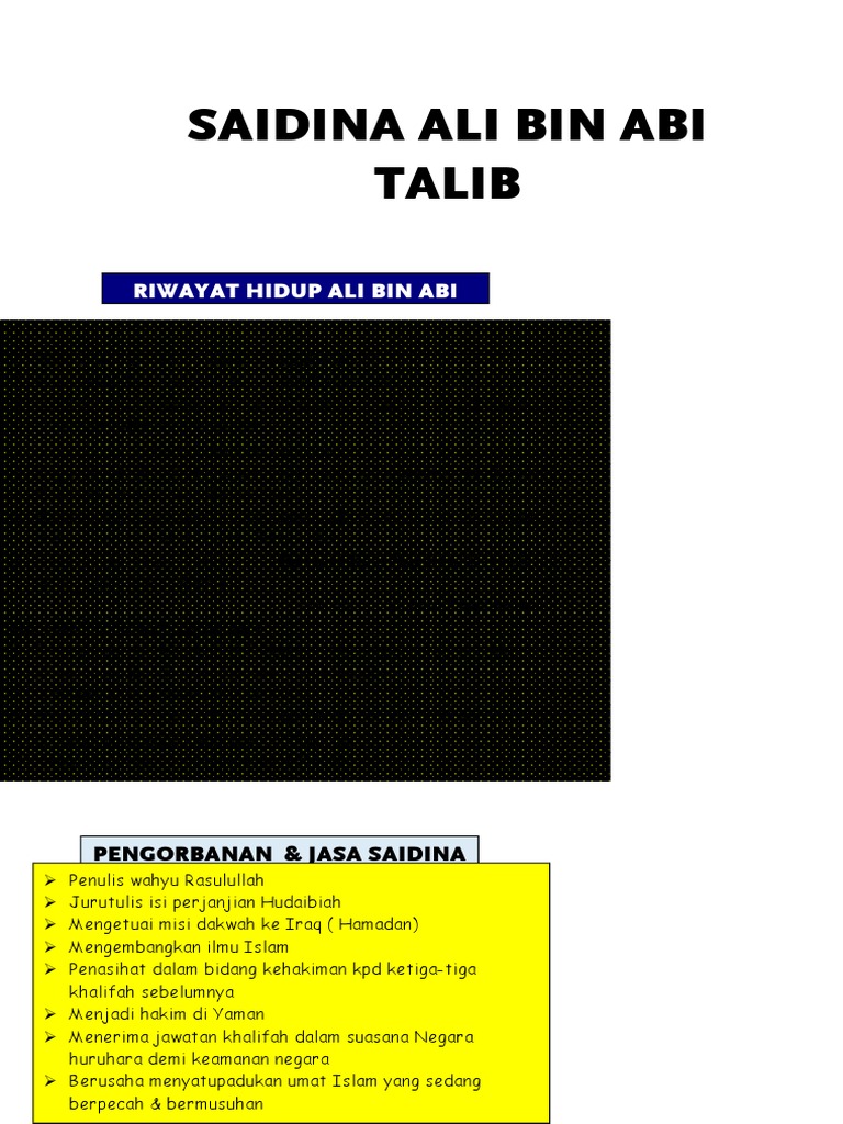 Saidina Ali Bin Abi Talib | PDF