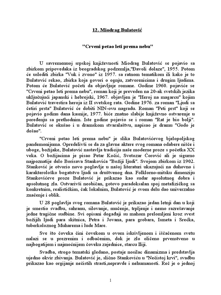 Poetika Miodrag Bulatovic | PDF