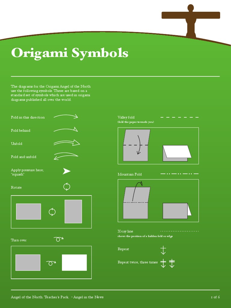 Origami Symbols: (Fold The Paper Towards You) | PDF | Origami | Leisure