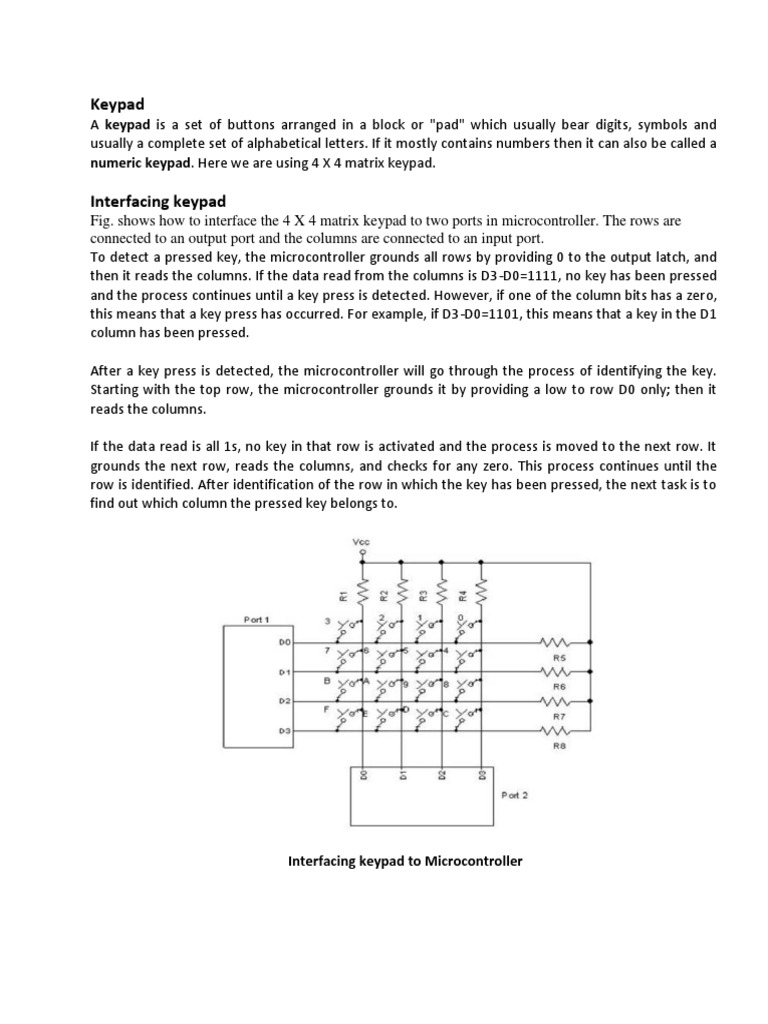 Keyboard Interfacing Pic | PDF | Microcontroller | Computer Keyboard