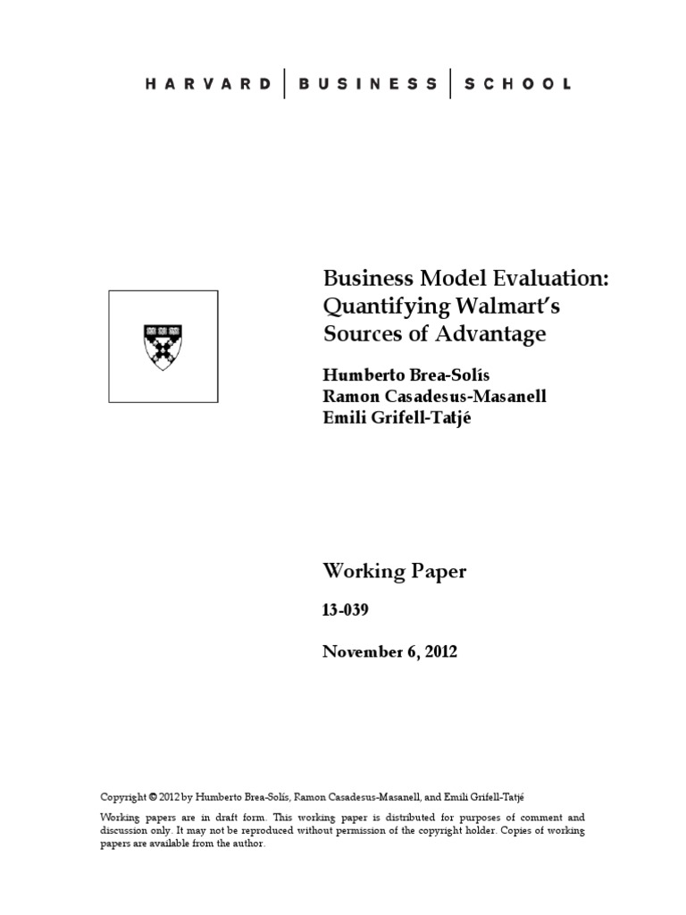 Walmart Business Model | PDF | Walmart | Profit (Accounting)