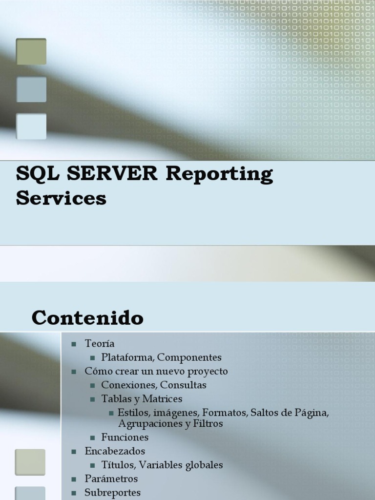 Guía Completa de SQL Server Reporting Services | PDF | Servidor SQL de ...