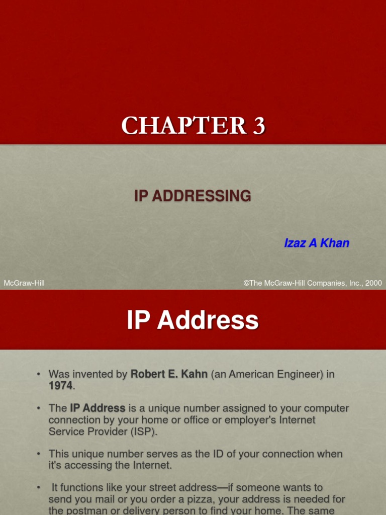 Networking Chp#3 IP Addressing | PDF | Ip Address | Router (Computing)