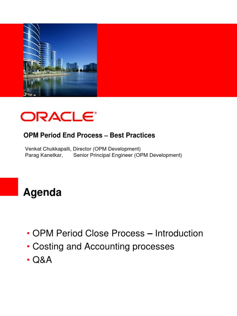 Oracle Process Manufacturing Period End Closing Process | PDF ...