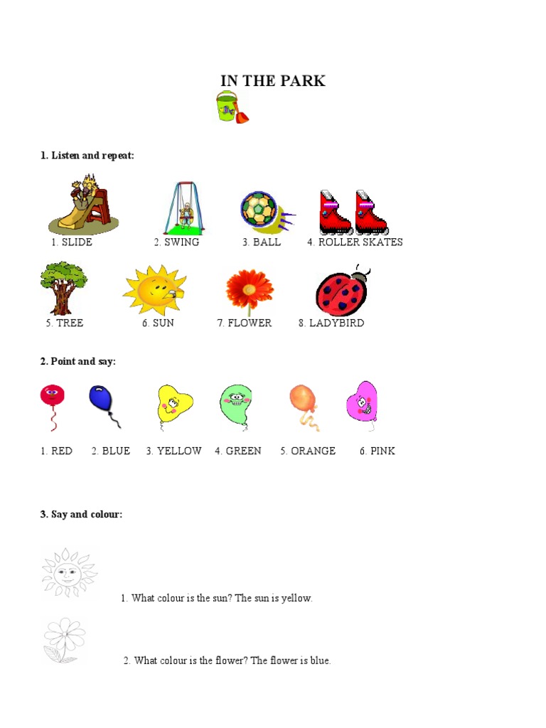 Fun Park Activities and Colors | PDF | Home & Garden | Wellness