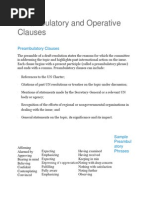 Preambulatory and Operative Clauses | PDF | Clause
