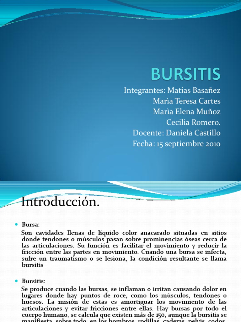 Bursitis | PDF | Hombro | Codo