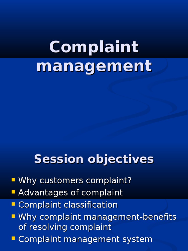 Benefits of Effective Complaint Management | PDF | Attitude (Psychology ...