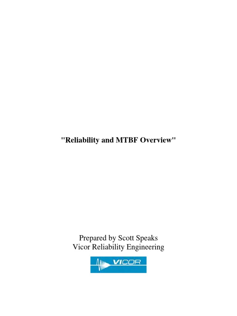 Reliability and MTBF Overview | PDF | Reliability Engineering | Nature
