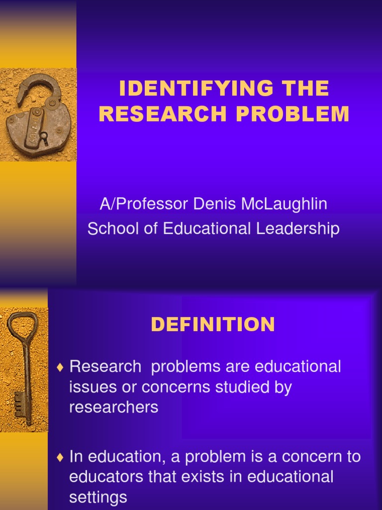 IDENTIFYING THE RESEARCH PROBLEM | PDF | Cognitive Science | Science