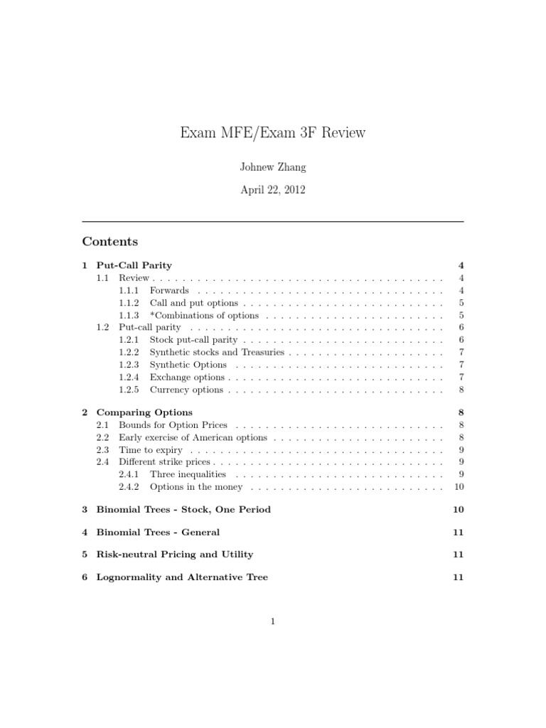 MFE Formula | Greeks (Finance) | Option (Finance)