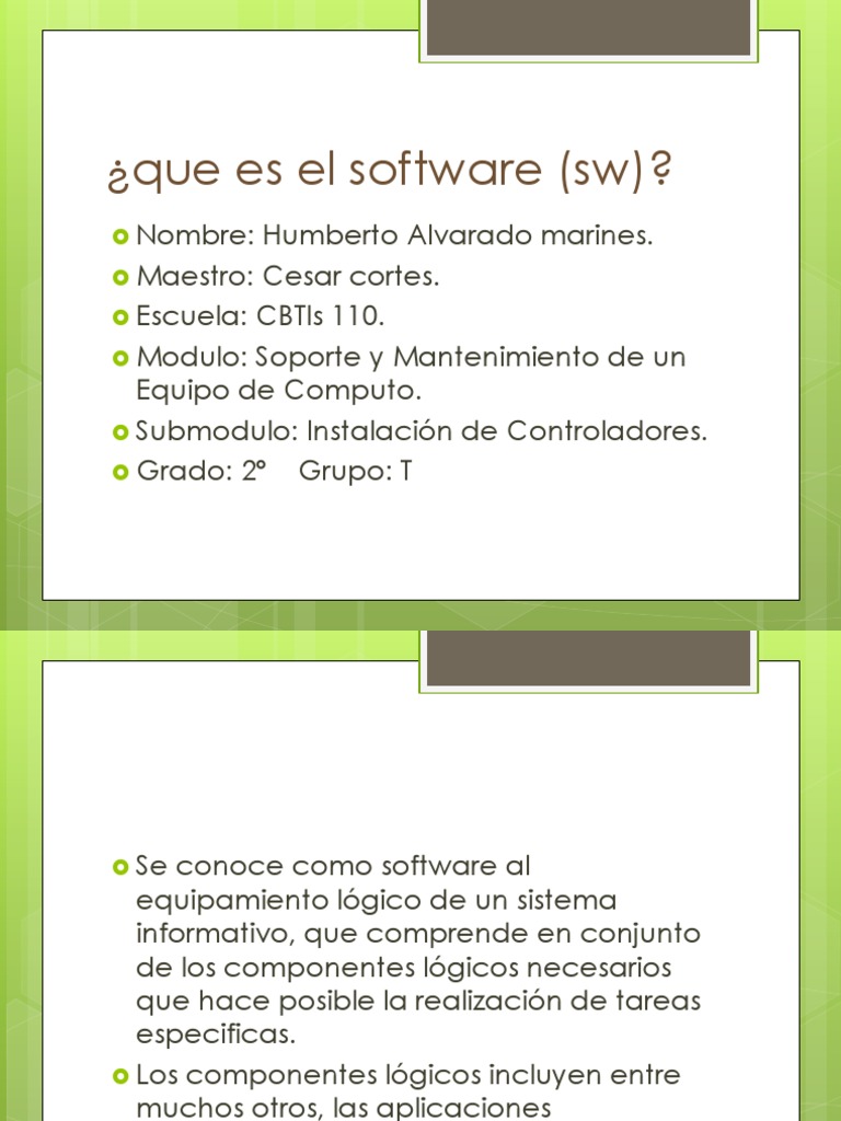 Que Es El Software (SW) | PDF | Sistema operativo | Software