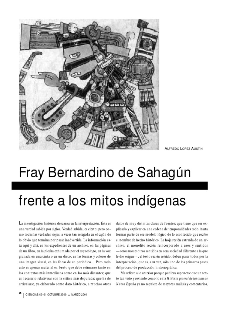 Lopez Austin Alfredo - Fray Bernardino de Sahagun | PDF | Demonios ...