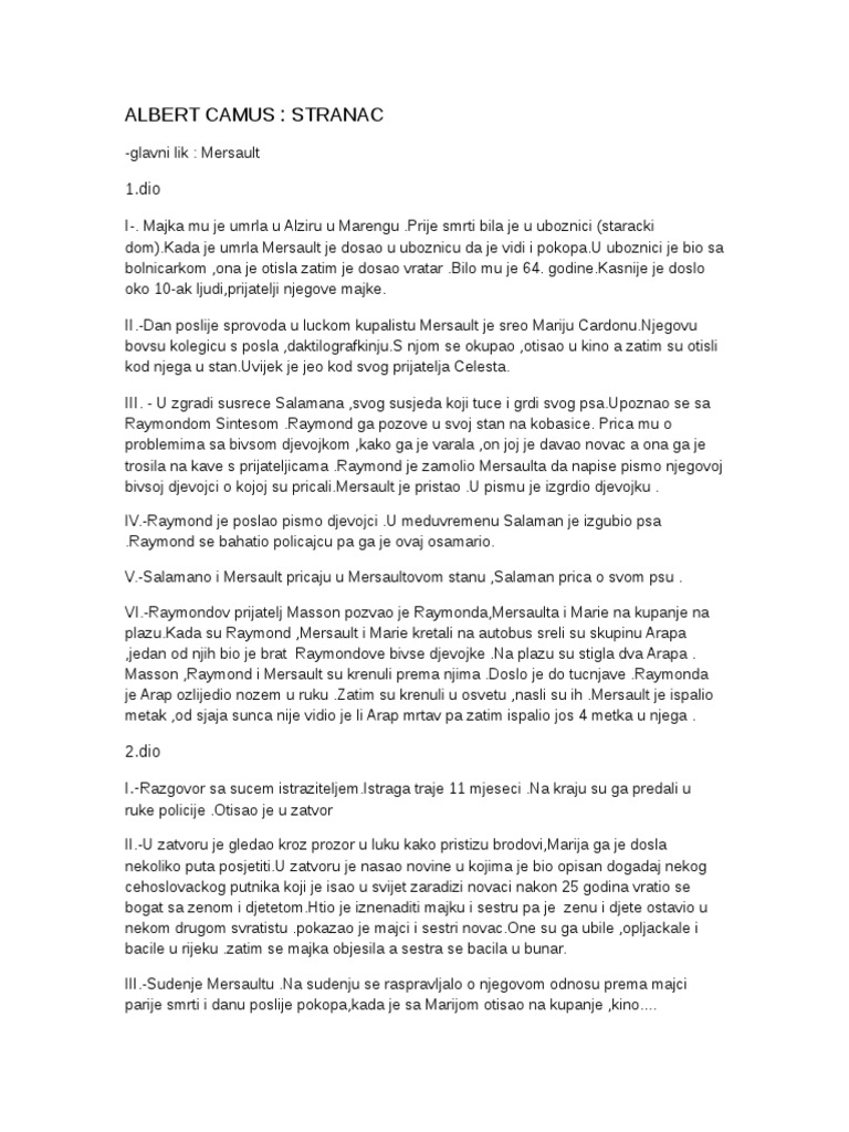 Albert Camus, Stranac | PDF