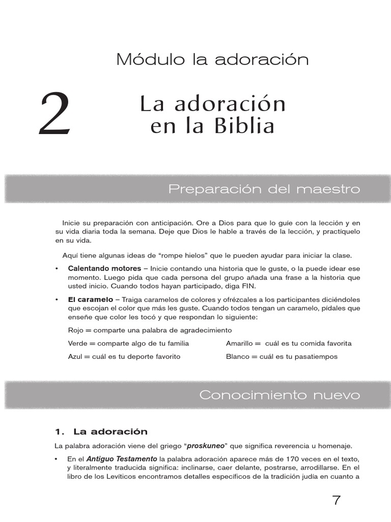 Adoración Leccion2 | PDF | Espíritu | Dios