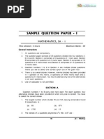 MATHEMATICS-Sample Paper | PDF | Circle | Area