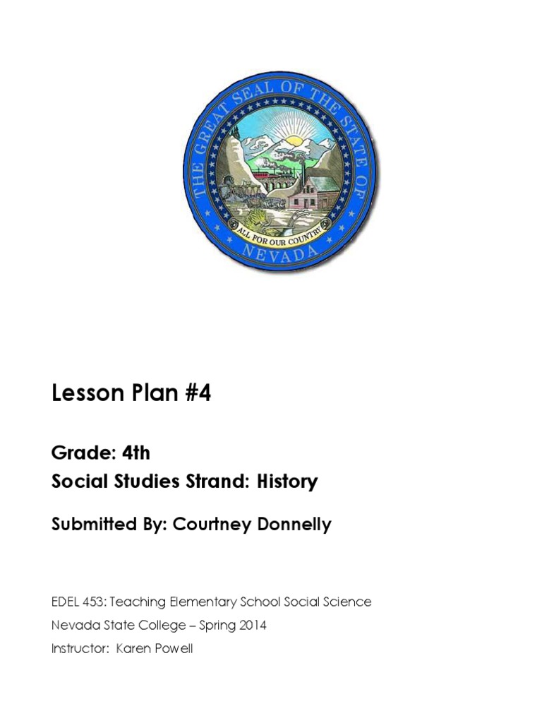 Fourth Grade History | Lesson Plan | Understanding