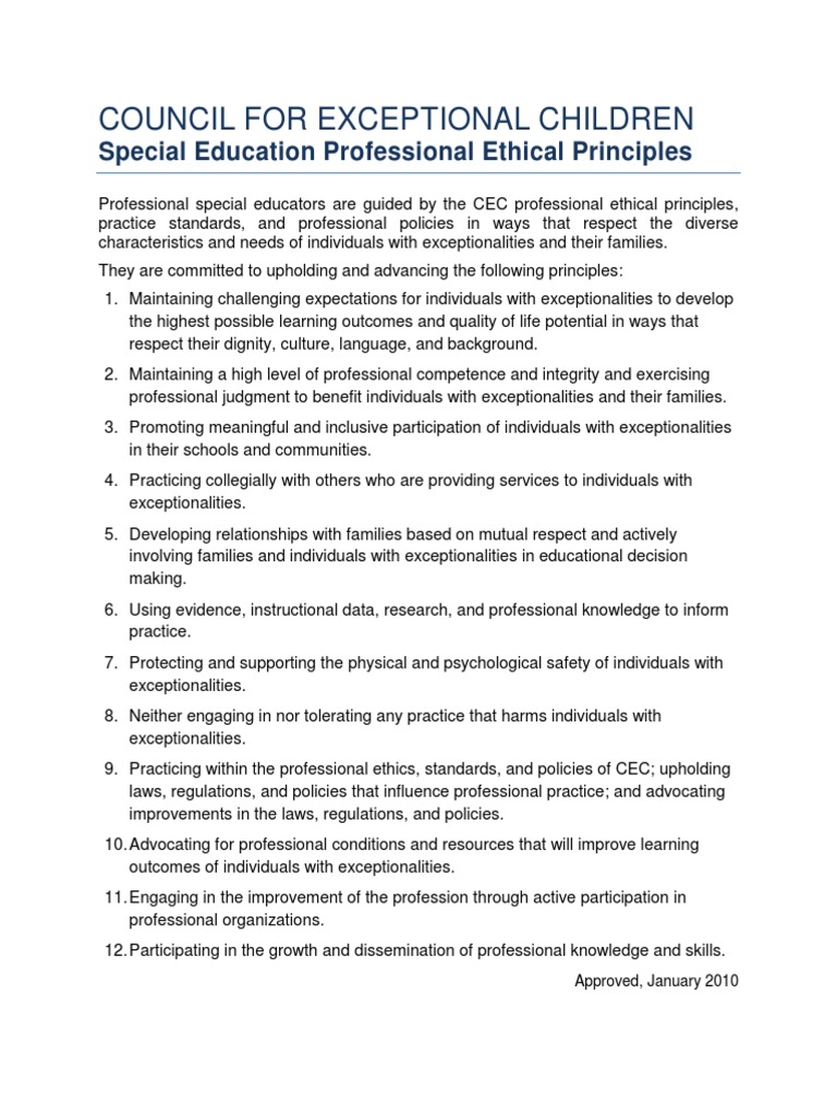 Cec Ethics English | PDF