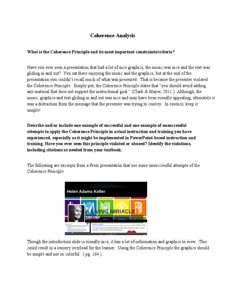 Understanding the Coherence Principle | PDF | Pedagogy | Epistemology
