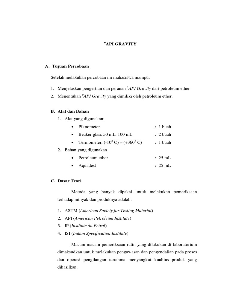 API Gravity | PDF