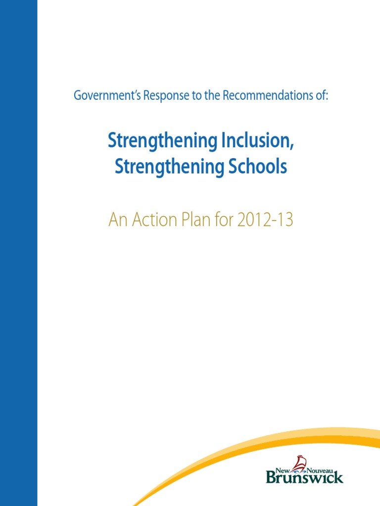 New Brunswick Inclusive Education Action Plan | PDF | Inclusion ...