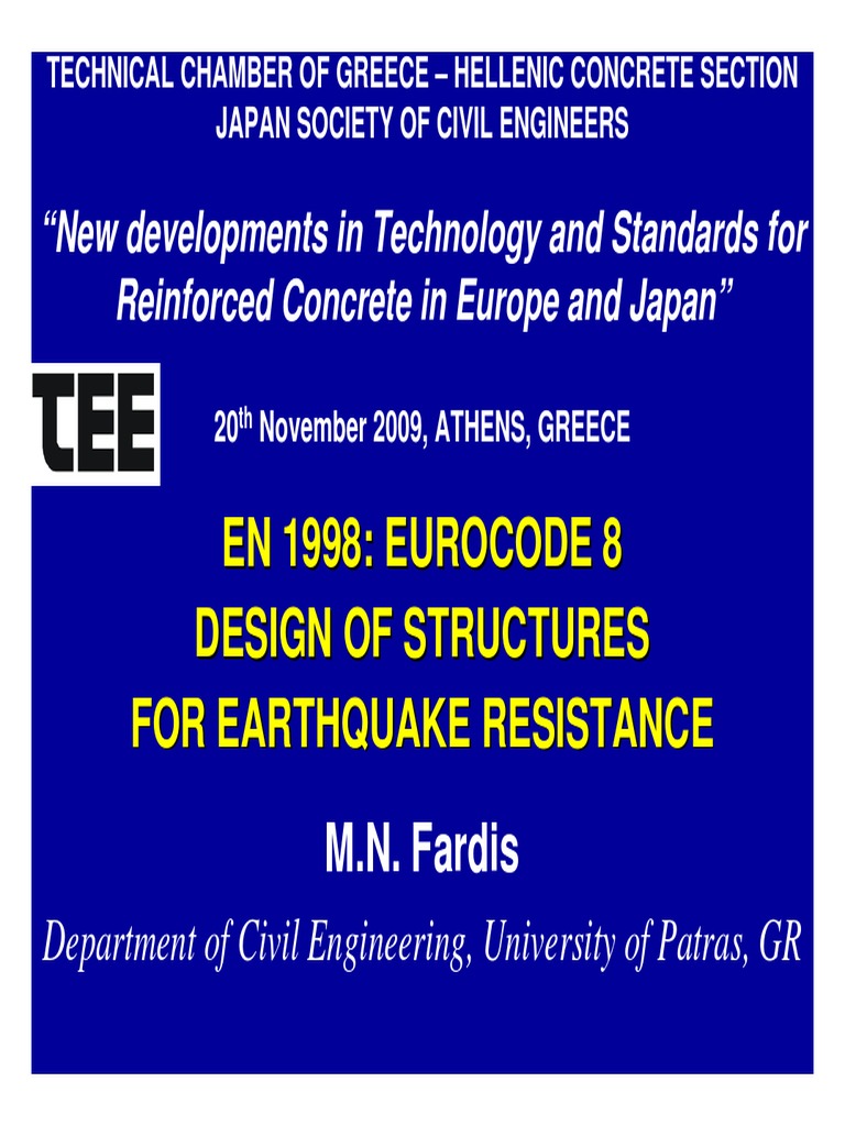 En 1998: Eurocode 8 Design of Structures For Earthquake Resistance ...