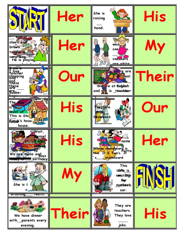 Possessive Pronouns Dominoes | PDF
