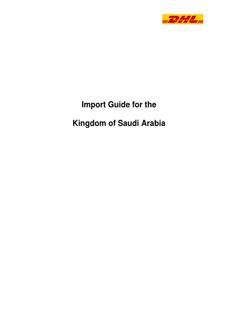 Import Guide For The KSA | PDF | Saudi Arabia | Pharmaceutical Drug