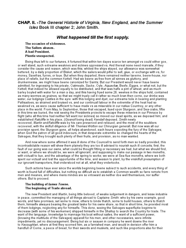 The General Historie of Virginia, New England, and The Summer Isles ...