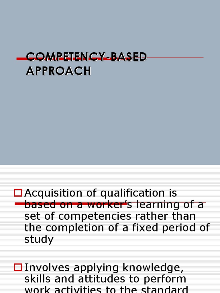 Competency Based Approach | PDF | Learning | Competence (Human Resources)