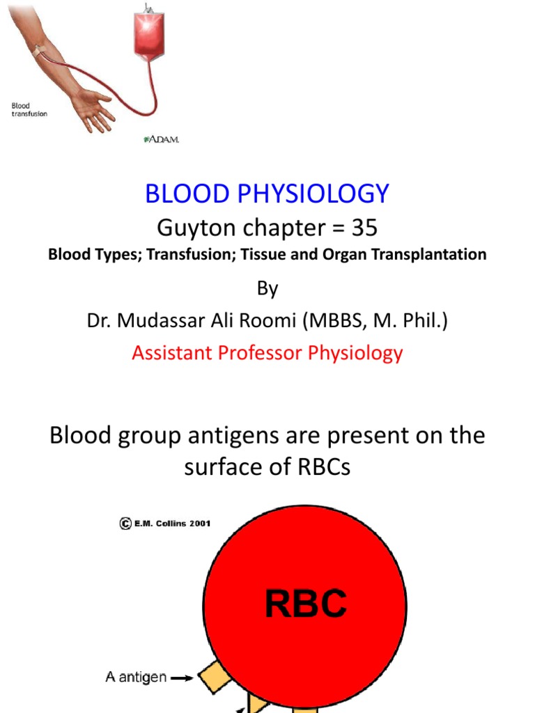 Lecture on Blood Groups,Transfusion, Rh Incompatibility by Dr. Roomi ...
