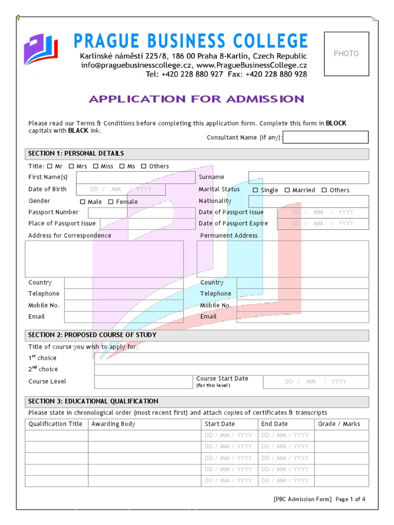 PBC Application Form | PDF | Travel Visa | Fee