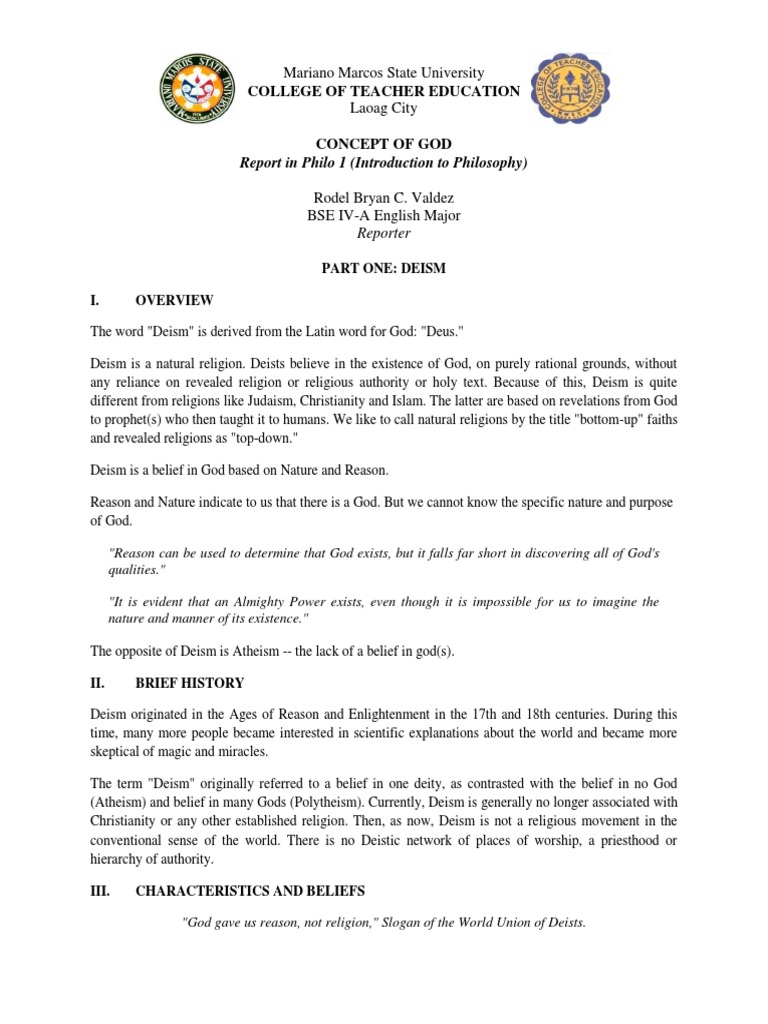 Deism and Fideism | Deism | God | Free 30-day Trial | Scribd