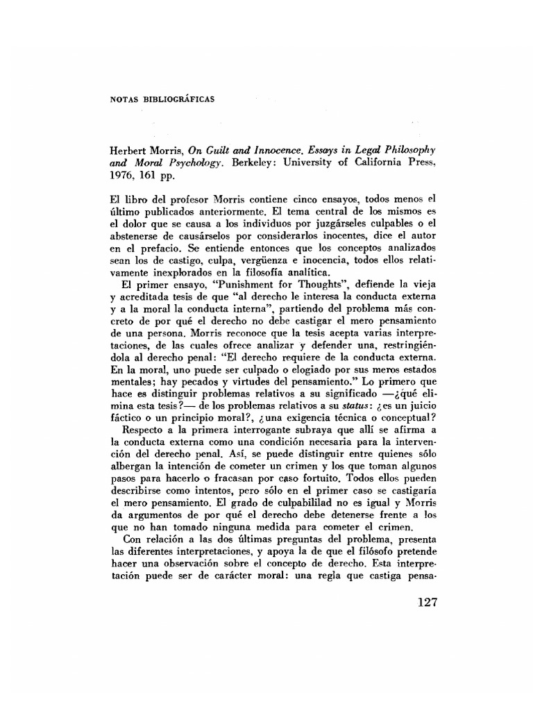 Herbert Morris | PDF | Conocimiento | Moralidad