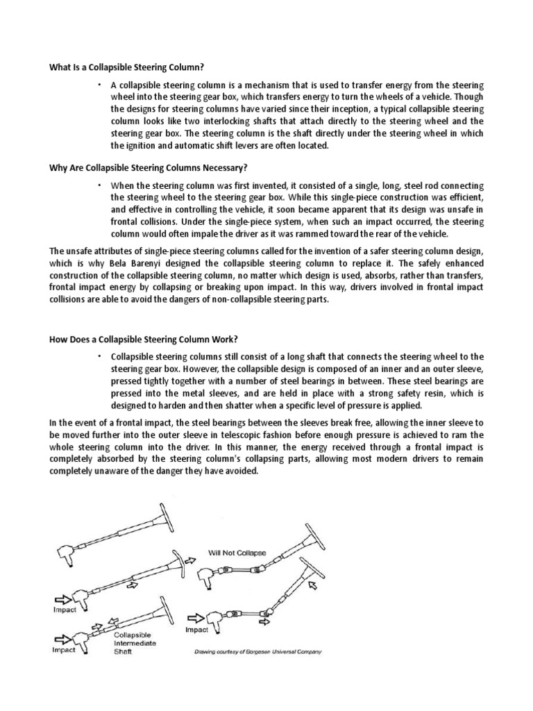 Understanding Collapsible Steering Columns | PDF | Steering | Wheel