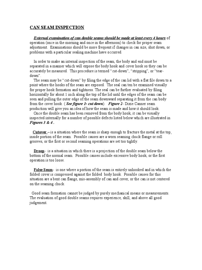 Can Seam Inspection | PDF | Science | Engineering