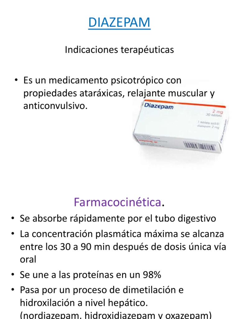 Diazepam | Benzodiazepinas | Farmacocinética