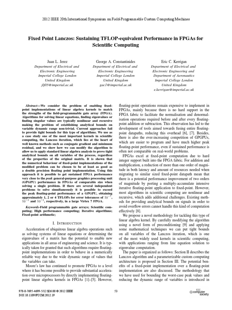 Lanczos Algorithm Pdf Matrix Mathematics Numerical Analysis