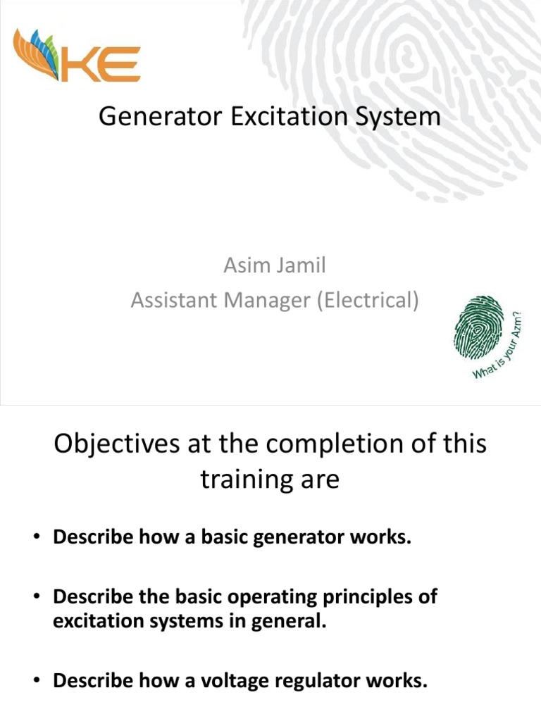 Generator Excitation System Overview | PDF | Machines | Electric Power