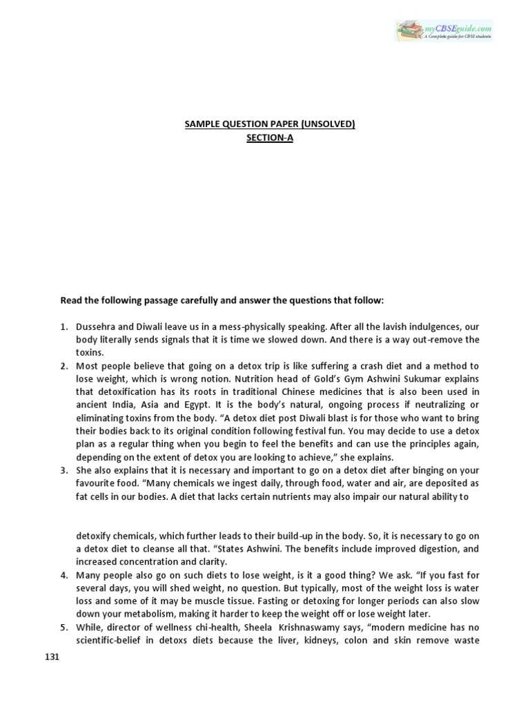 CBSE Class 12 English Core Sample Paper-08 (For 2013) | PDF