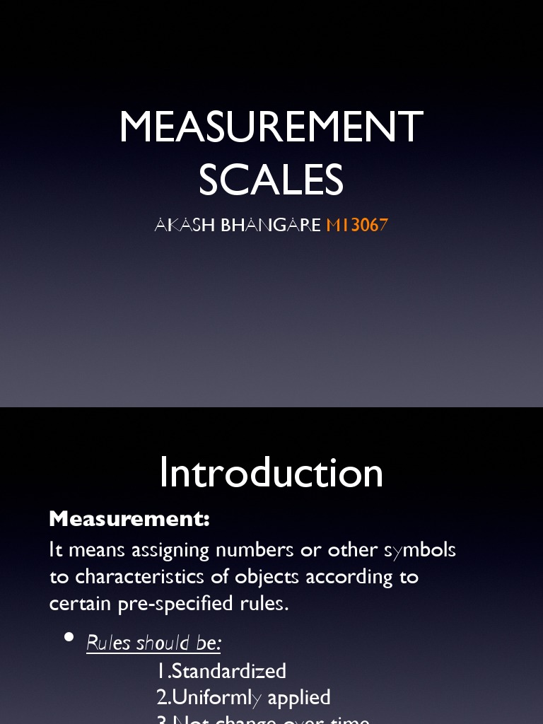 Types of Measurement Scales in Research | PDF | Level Of Measurement ...