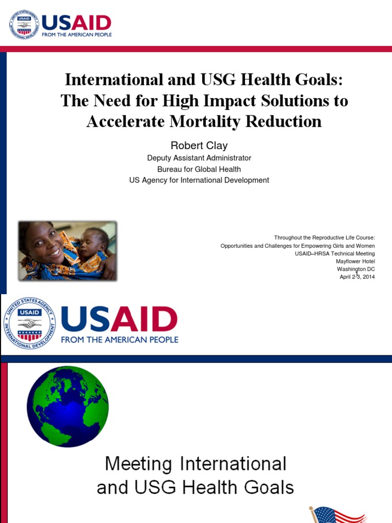 International and USG Health Goals: The Need For High Impact Solutions ...