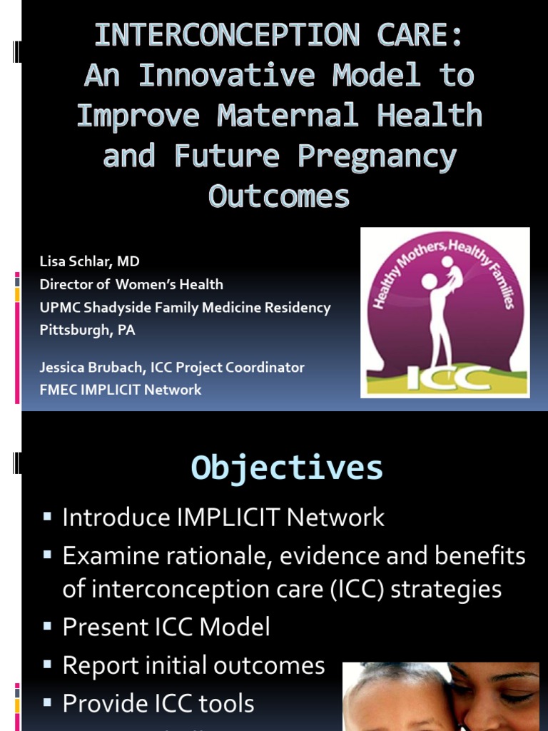 Interconception Care: An Innovative Model To Improve Maternal Health ...
