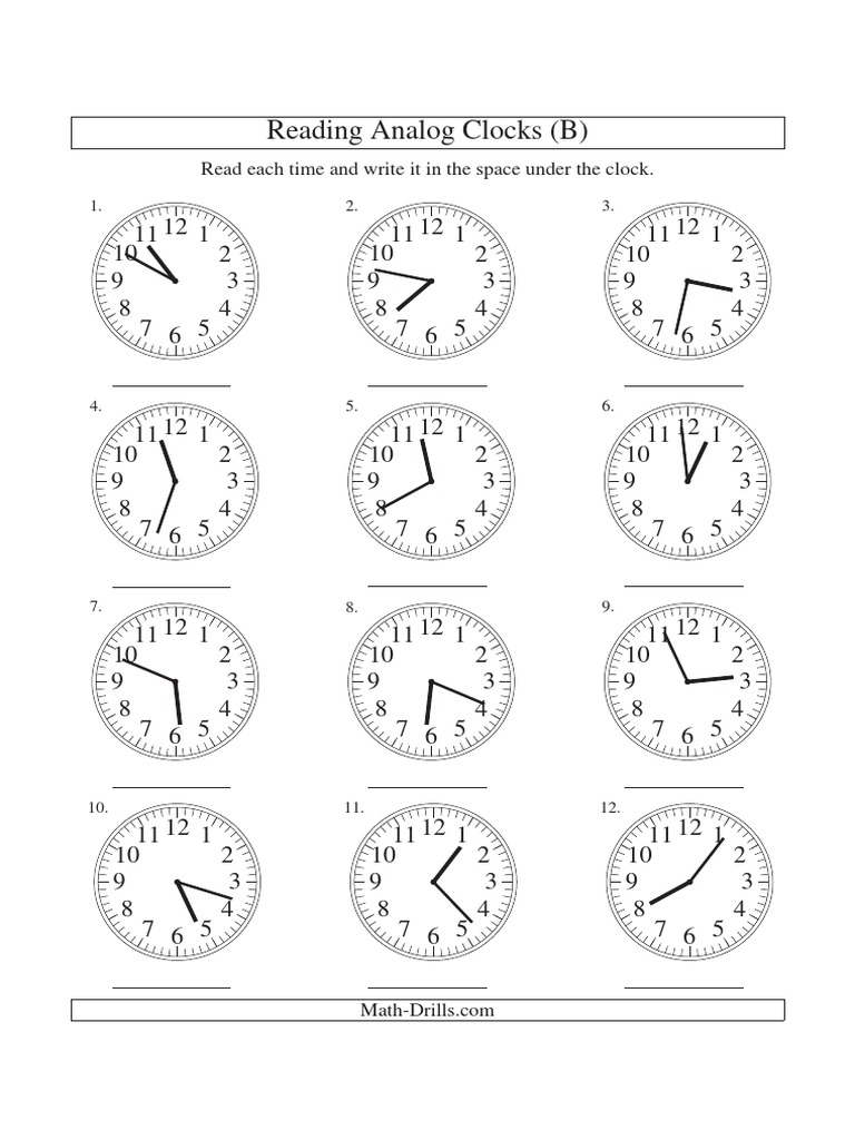 2014.04.03 Reading Analogue Clocks 2 Web | PDF | Computers | Technology ...