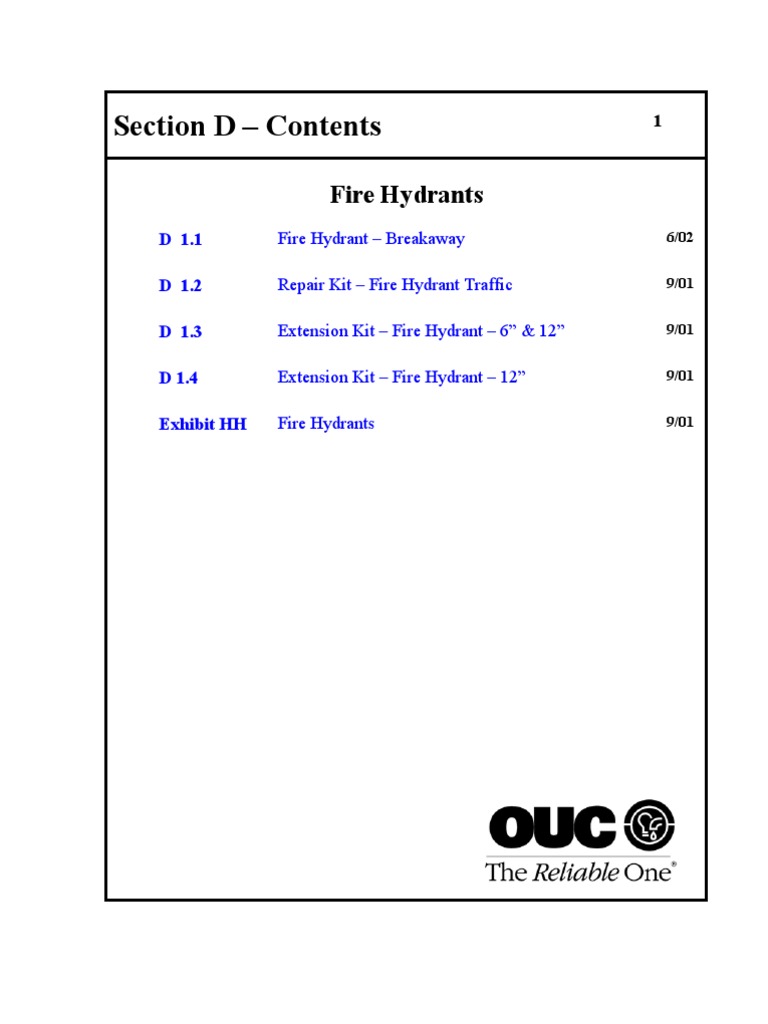 Fire Hydrant Specs | PDF | Valve | Fire Engine